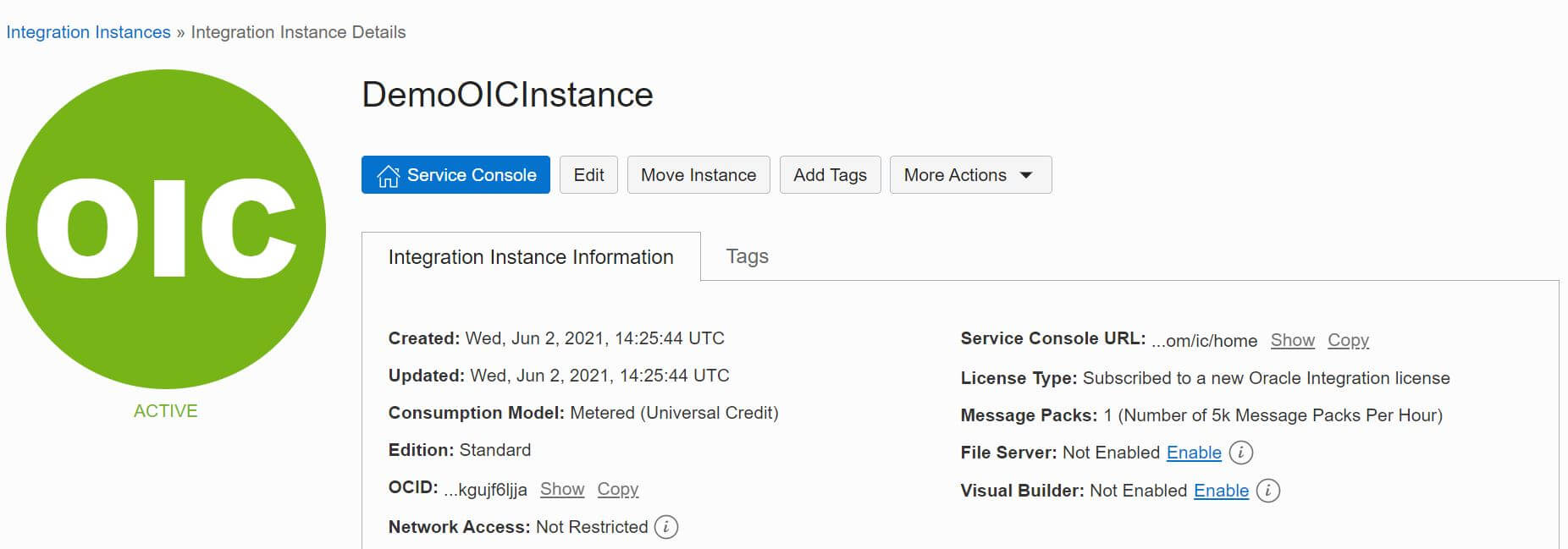 Create Oracle Oic Instance Oracleshare 