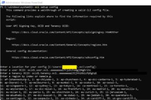 Configure Oracle OCI Command Line Interface (CLI) in Windows - Oracleshare